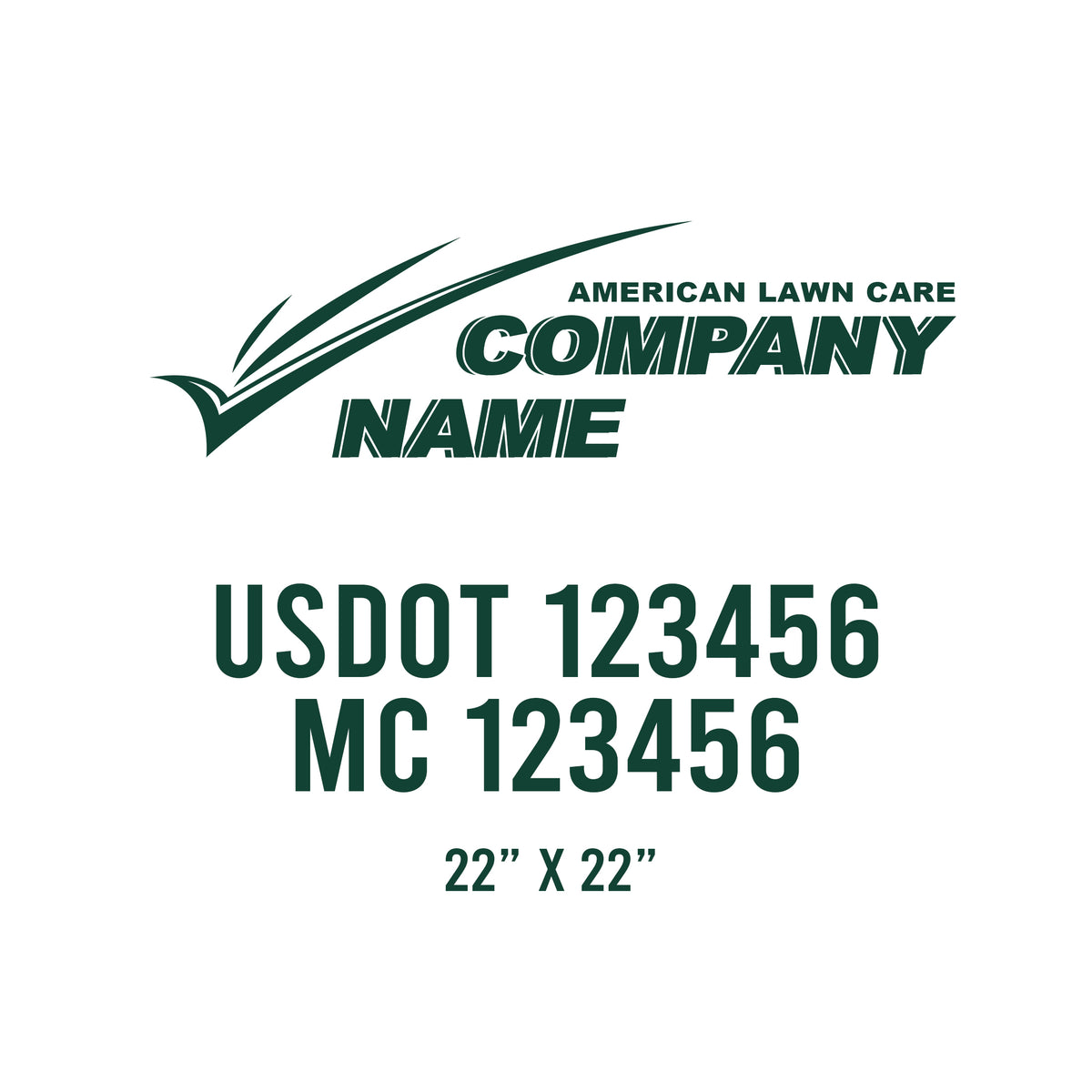 Lawn Care and Landscaping Truck Door Decal Sticker for Business (Set o ...