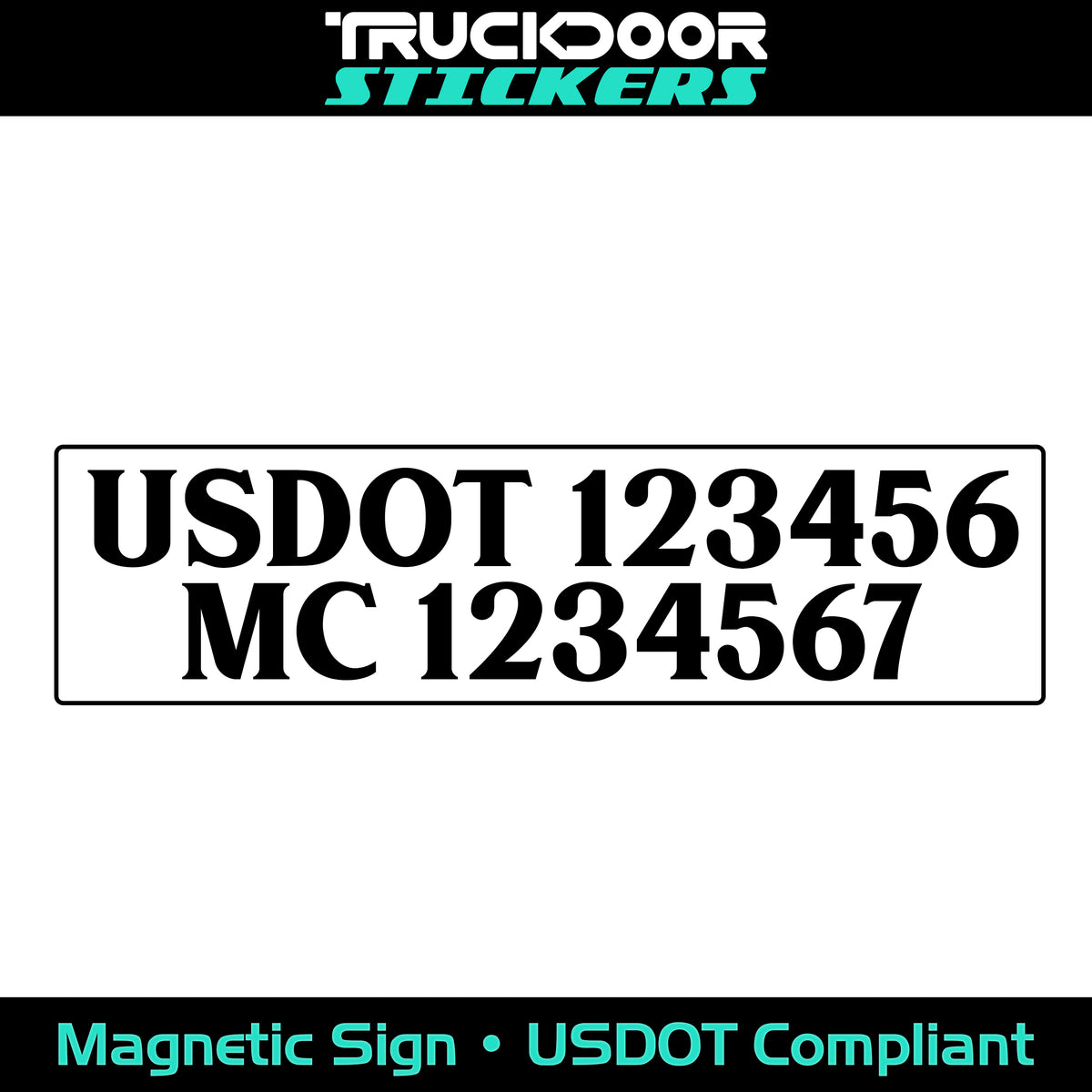 USDOT & MC Magnetic Sign (Set of 2) – truckdoorstickers
